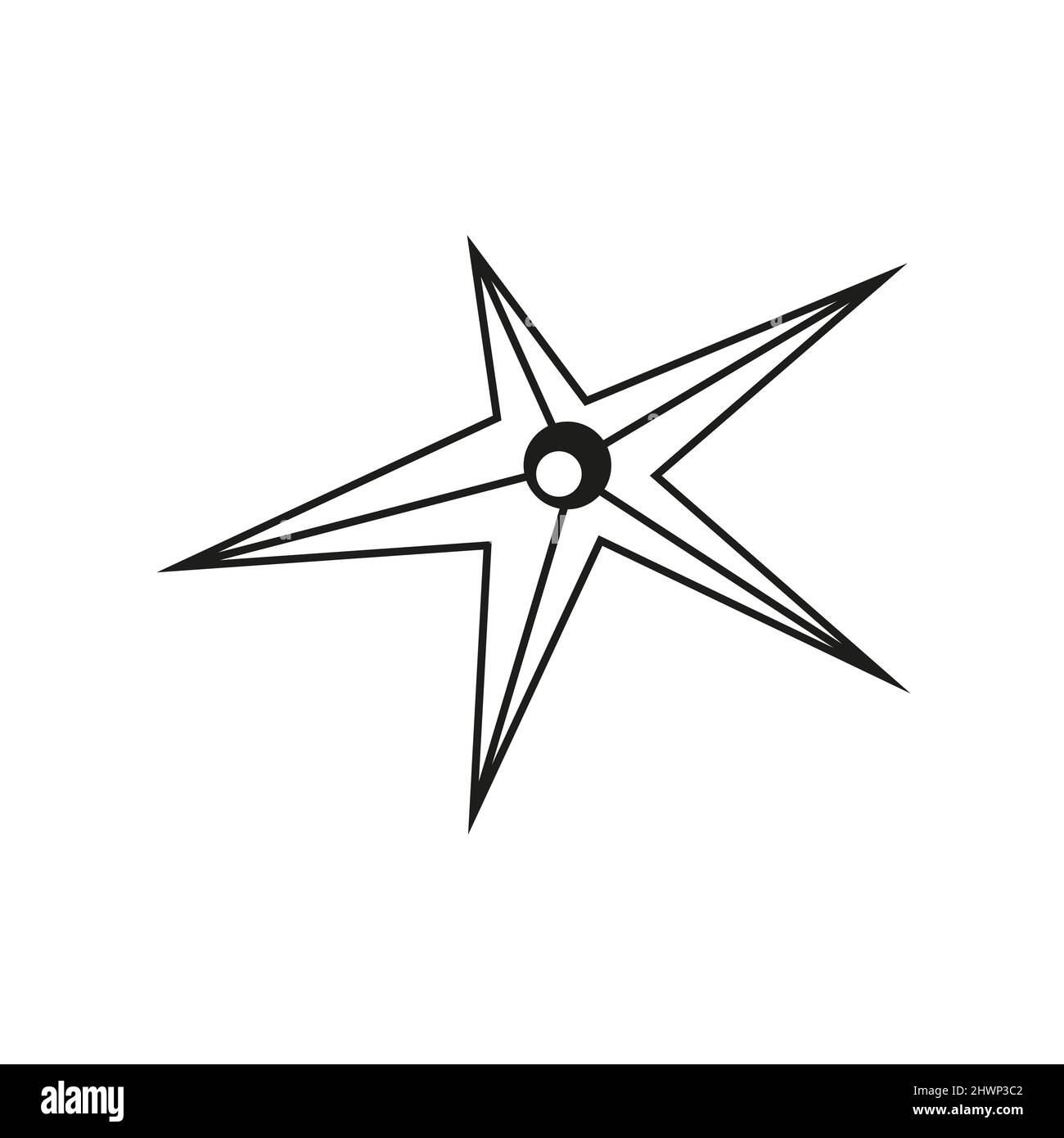 Magic and alchemy star. Trendy line art style Stock Vector Image & Art ...