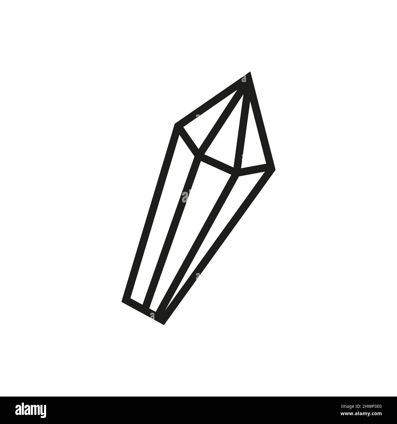 Mystical crystal. Vector print outline of minerals Stock Vector Image ...