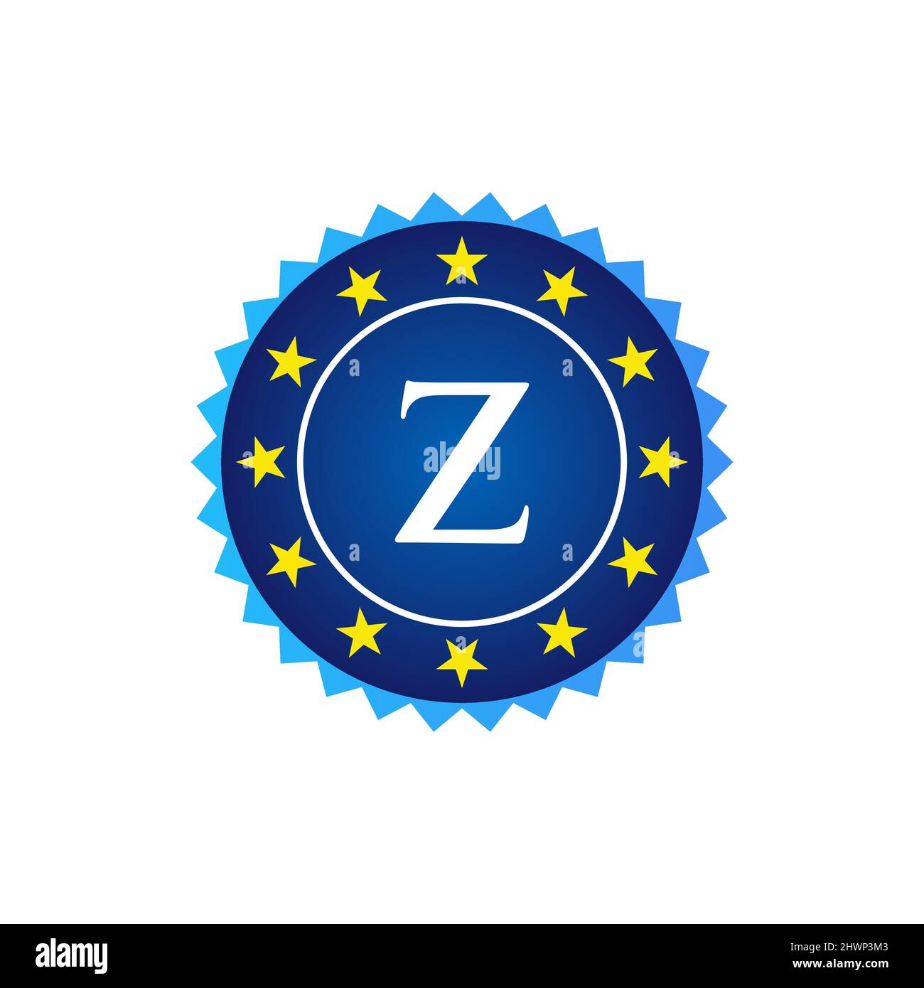 Badge And Label Logo Design On Letter Z Sign. Z Letter Vintage Badge ...