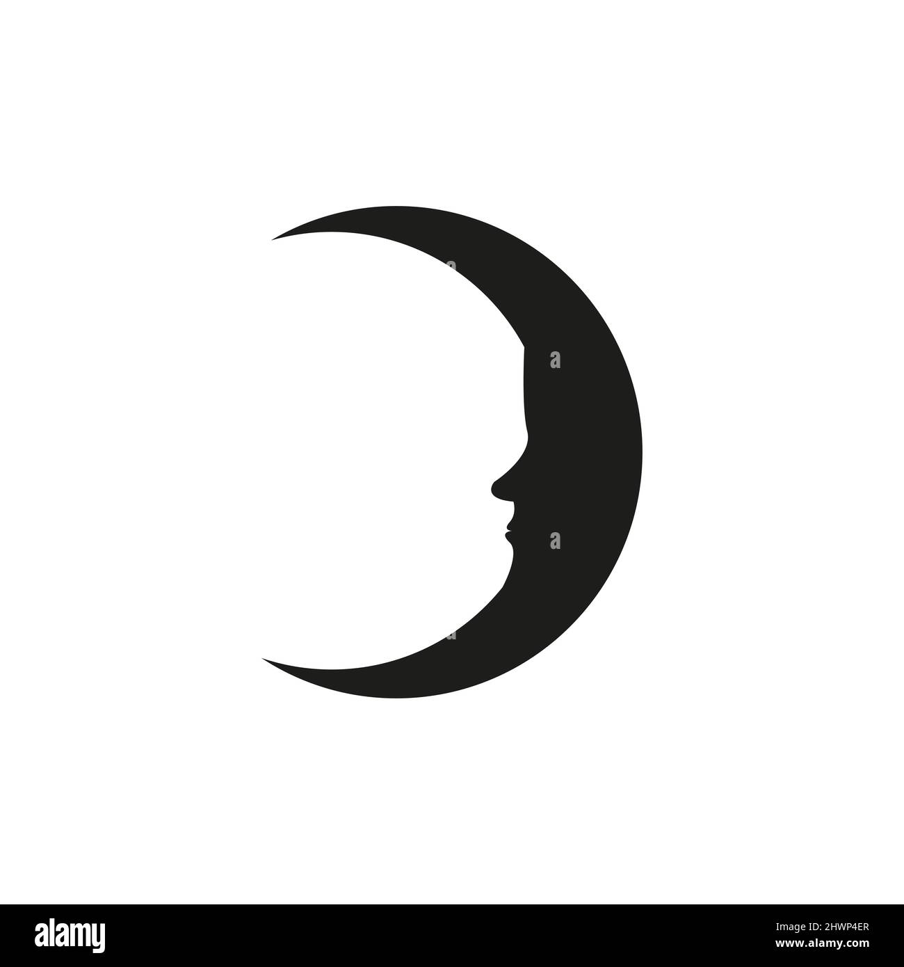 Moon vector icon. Black moon icon. Celestial crescent isolated elements Stock Vector Image & Art ...