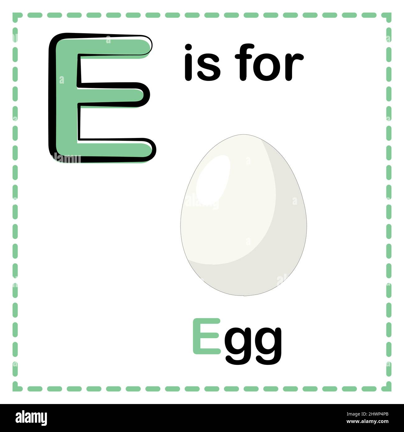 E is for egg Stock Vector Images - Alamy