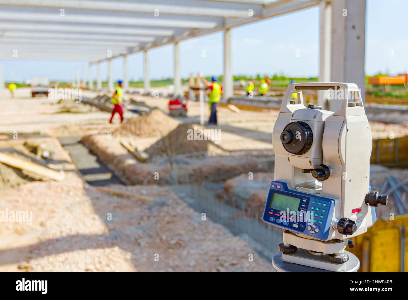 Surveyor instrument is for measuring level on construction site ...