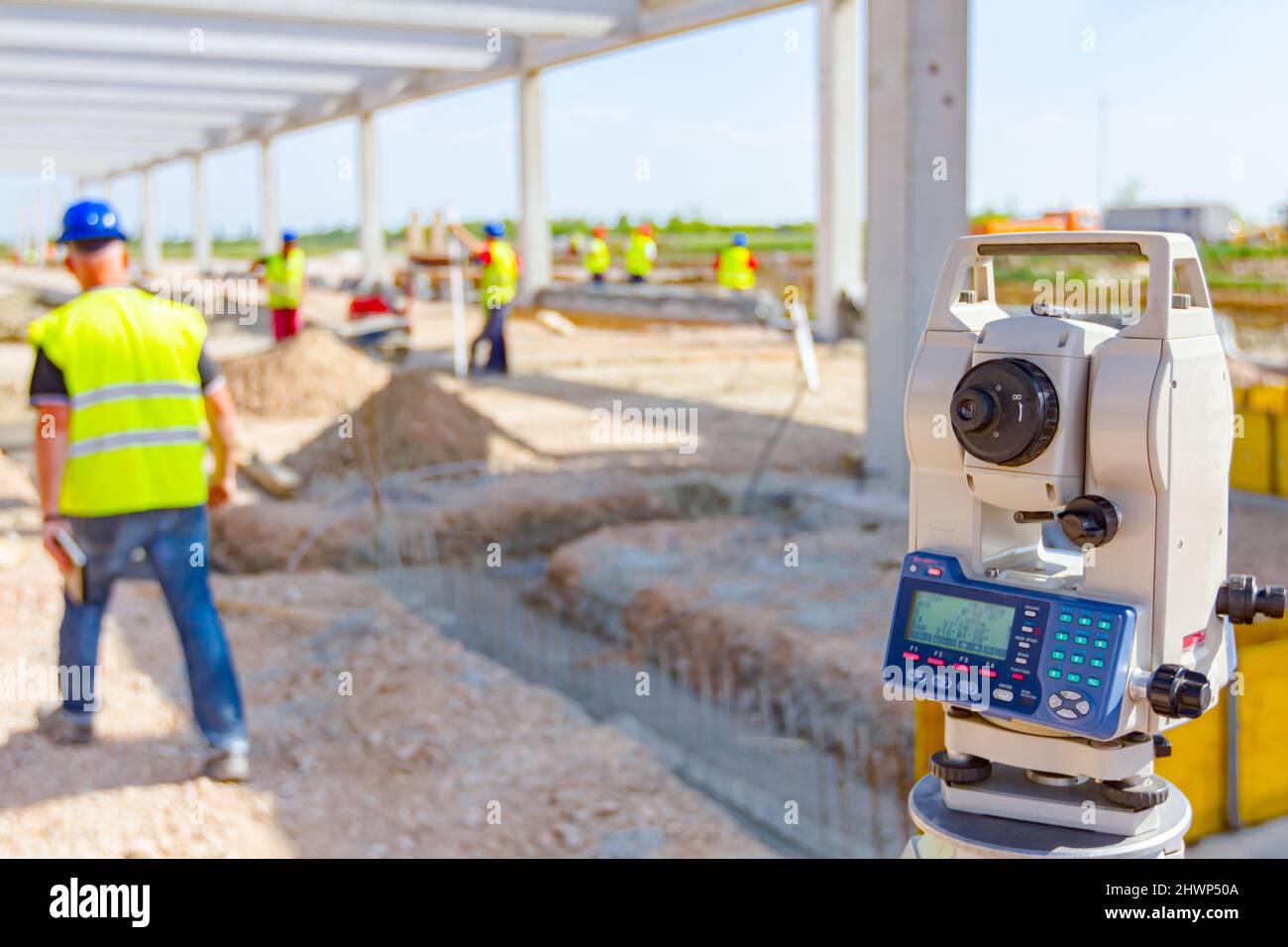 Surveyor instrument is for measuring level on construction site ...