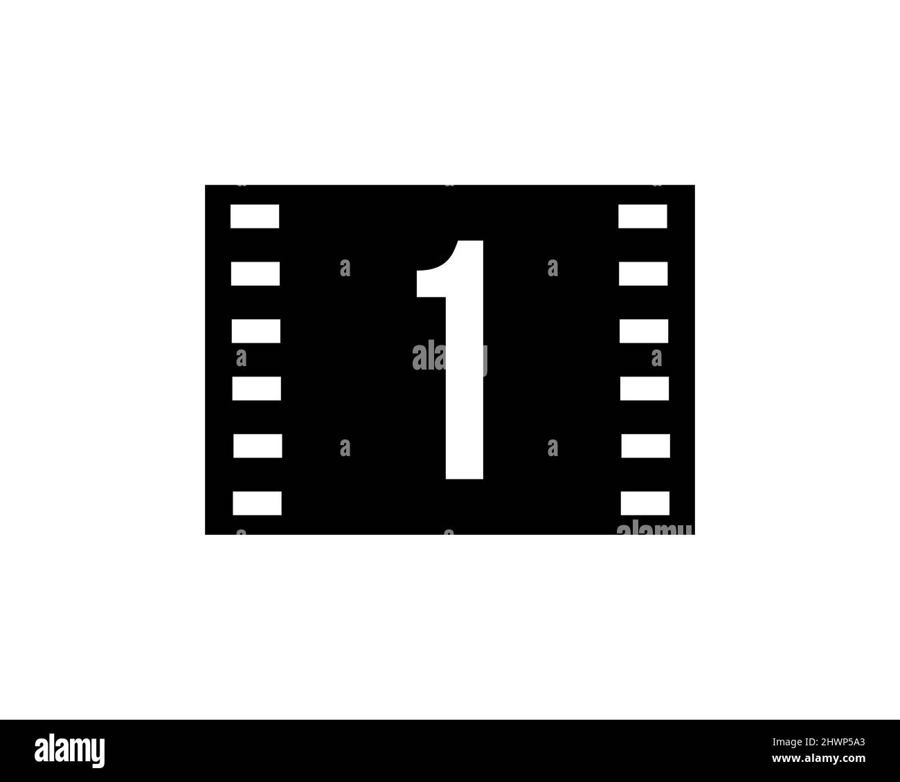 Motion Film Logo On Letter 1. Movie Film Sign, Film Production Logo ...