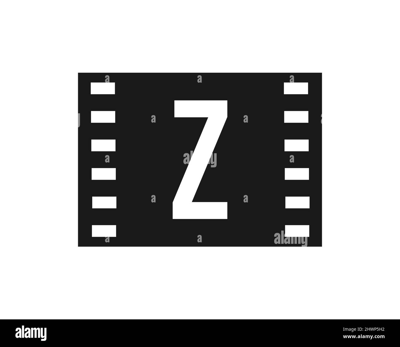 Motion Film Logo On Letter Z. Movie Film Sign, Film Production Logo ...