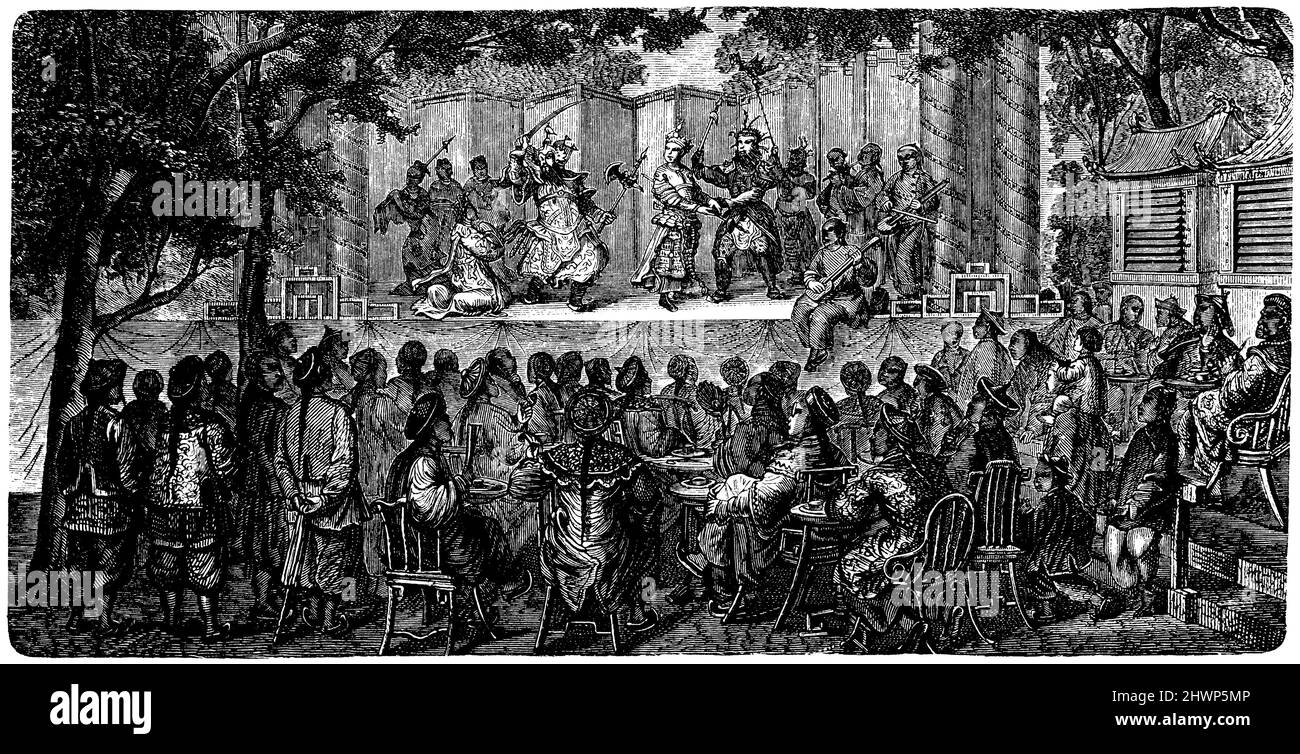 Theater performance in China, , (encyclopedia, 1893 ...