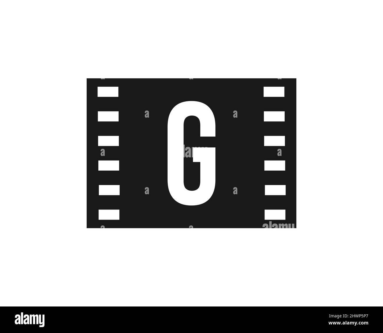 Motion Film Logo On Letter G. Movie Film Sign, Film Production Logo ...