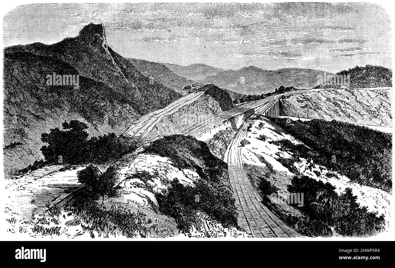 Bhor Ghat pass in the Deccan, India, , (encyclopedia, 1893), Bhor Ghat ...