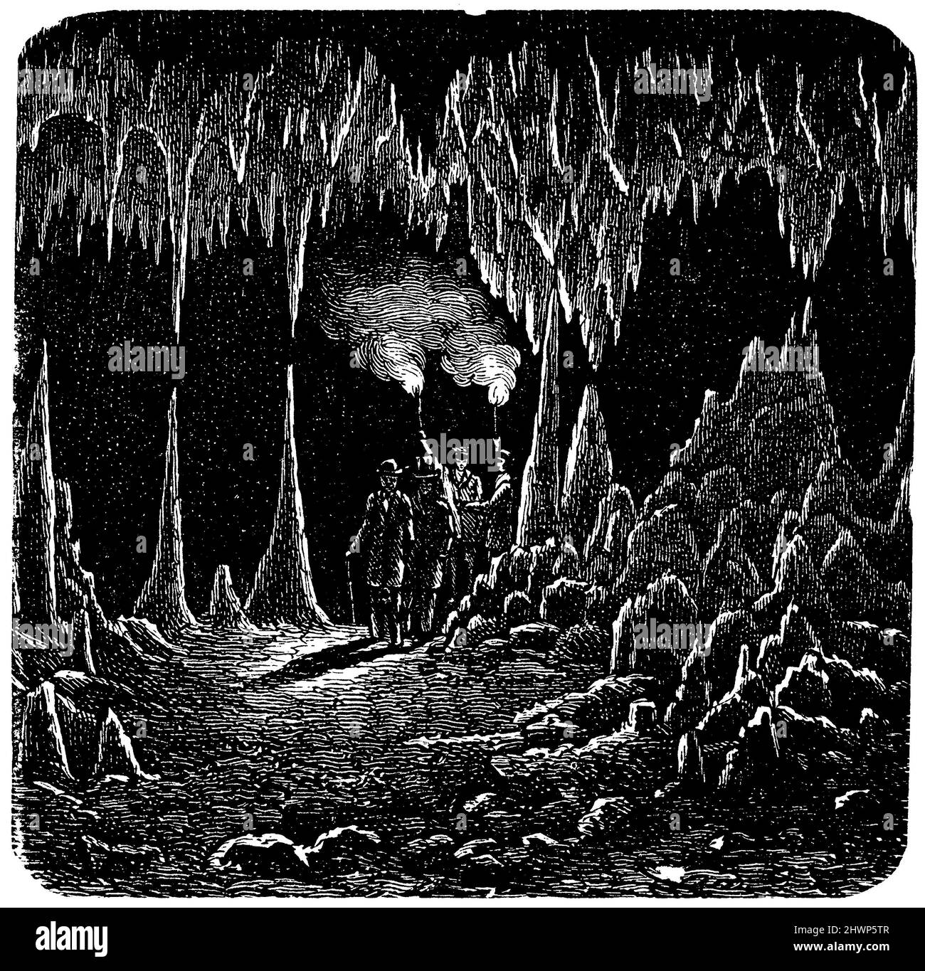 Dechen cave near Iserlohn, , (encyclopedia, 1893), Dechenhöhle bei ...