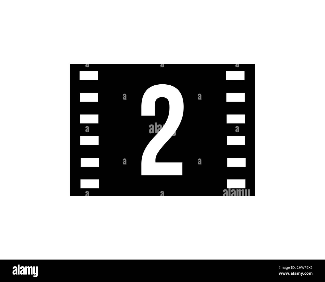 Motion Film Logo On Letter 2. Movie Film Sign, Film Production Logo ...