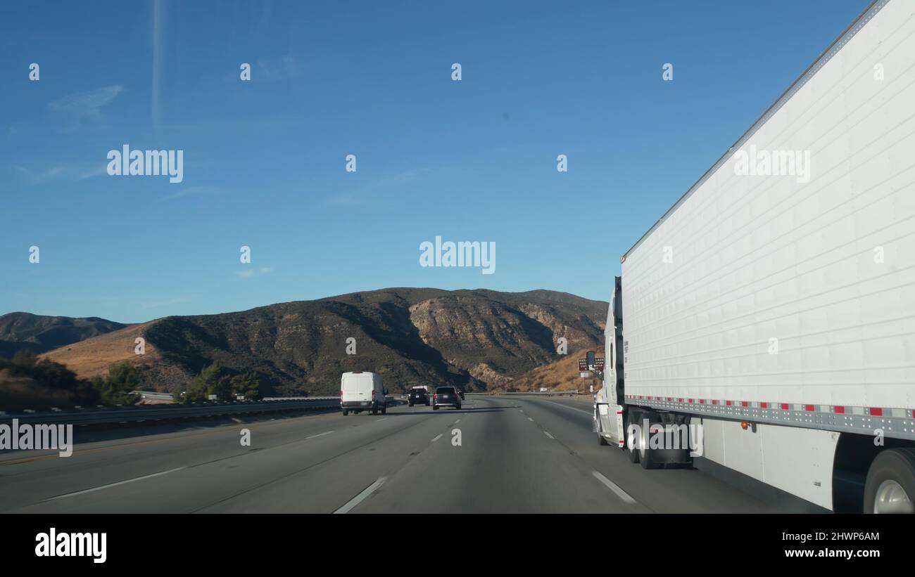 Truck america van white hi-res stock photography and images - Alamy