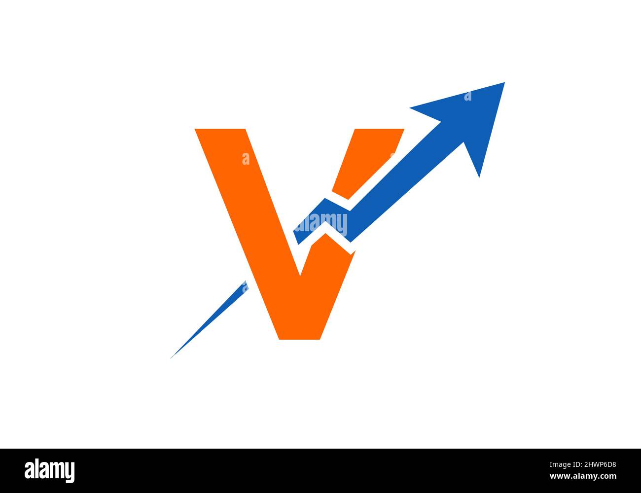 Finance Logo with V Letter Concept. Marketing And Financial Business ...