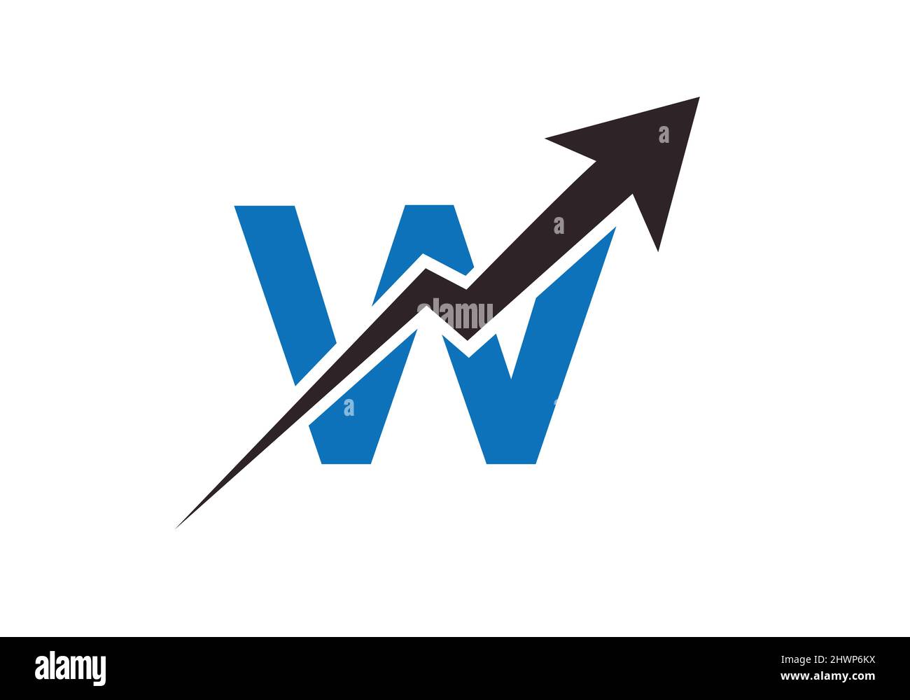 Finance Logo with W Letter Concept. Marketing And Financial Business ...
