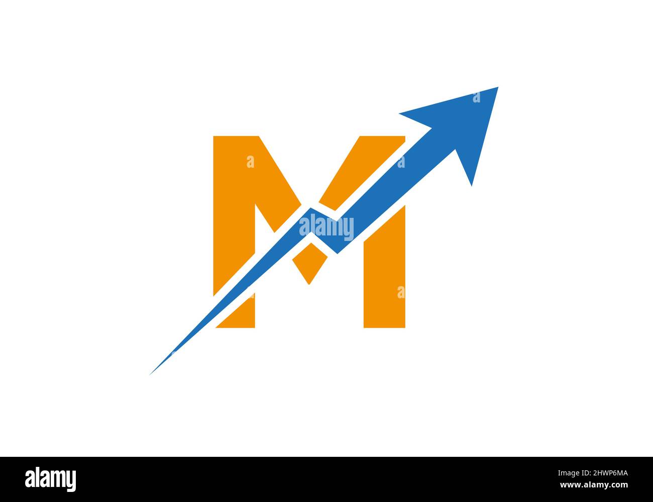 Finance Logo with M Letter Concept. Marketing And Financial Business ...