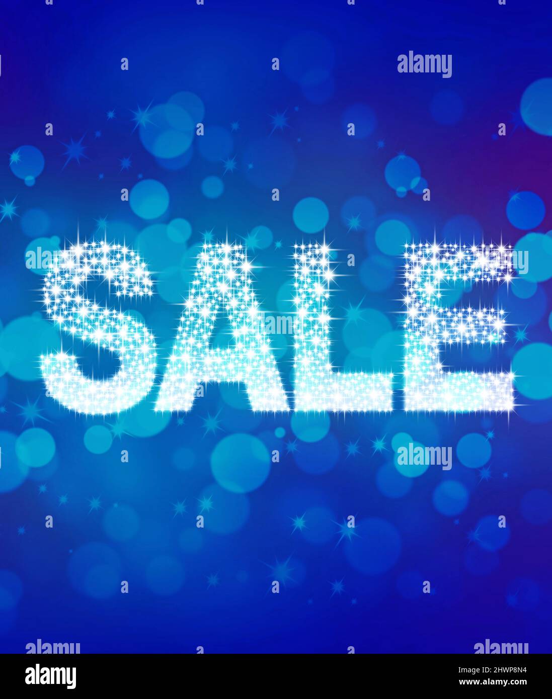 Modern bargain sale poster design with shining stars Stock Photo - Alamy