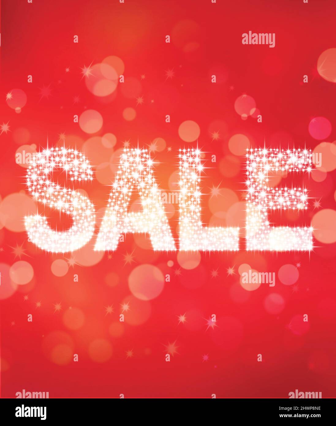 Modern bargain sale poster design with shining stars Stock Photo - Alamy