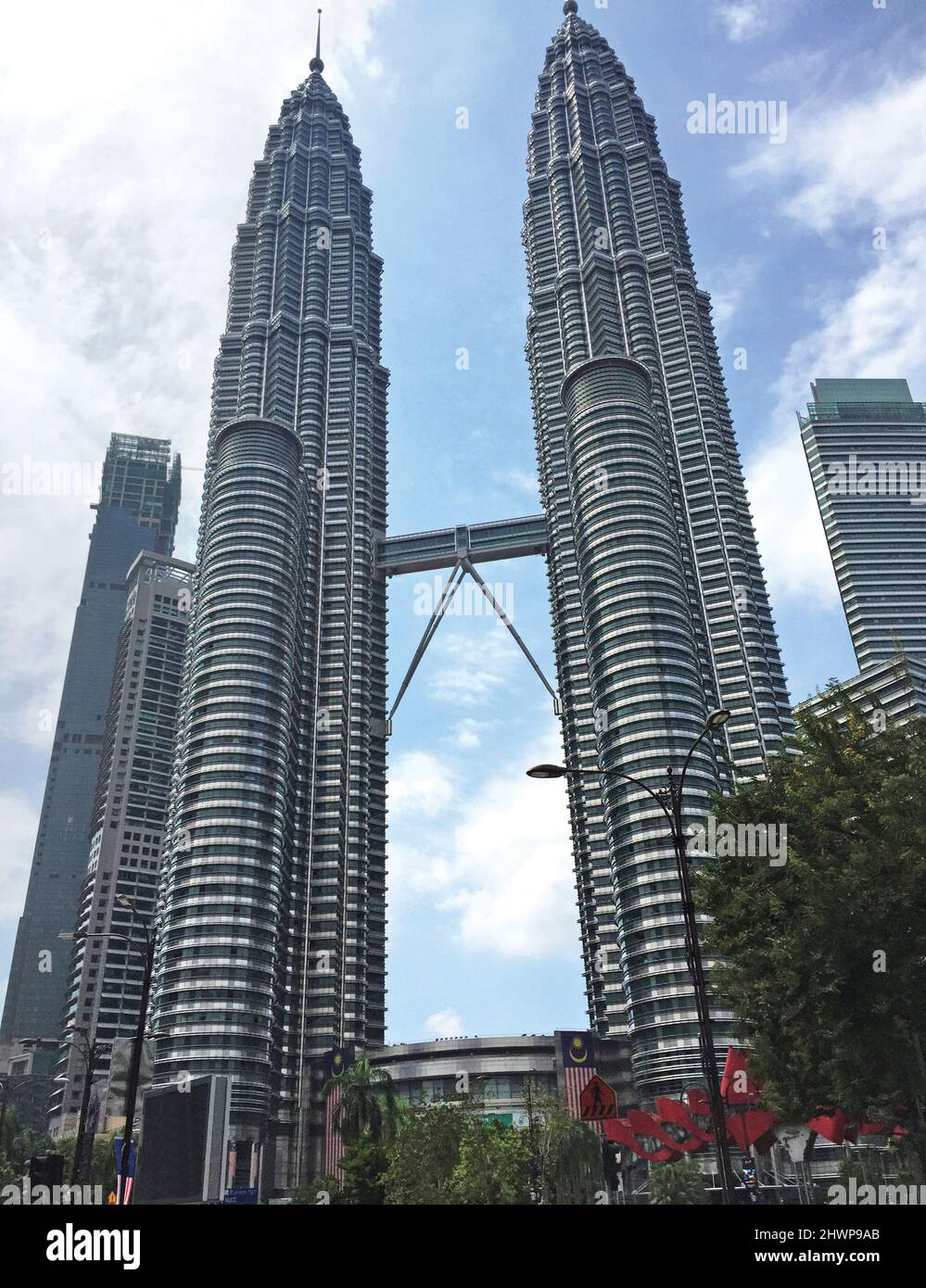 Modern cityscape with petronas twin tower and KLCC in Kuala Lumpur ...