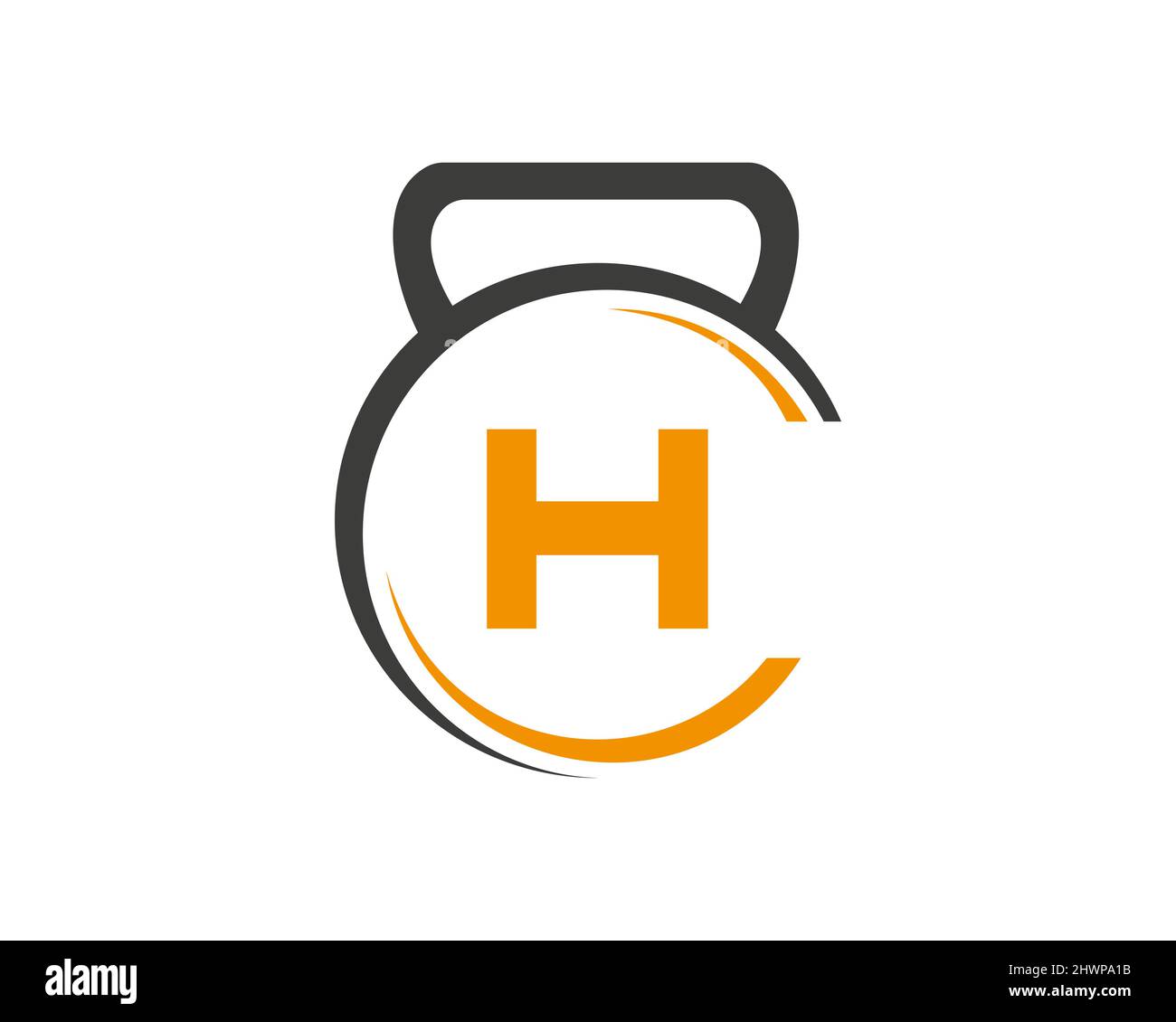 Fitness logo with H letter concept. Gym logo with H letter vector ...