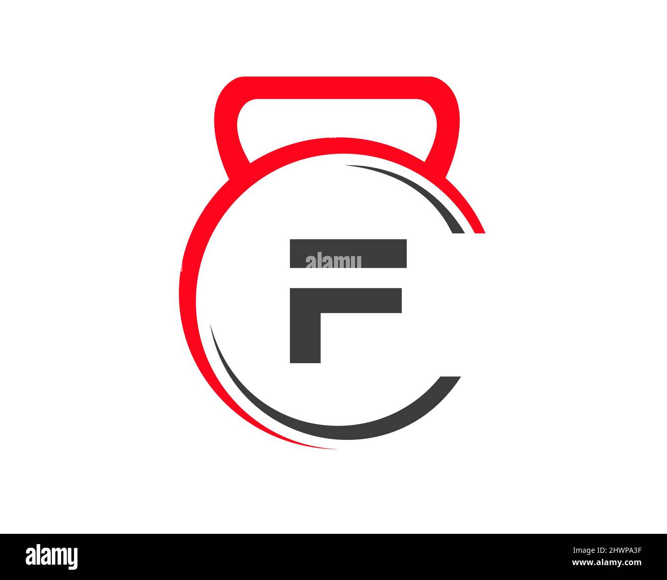 Fitness logo with F letter concept. Gym logo with F letter vector ...