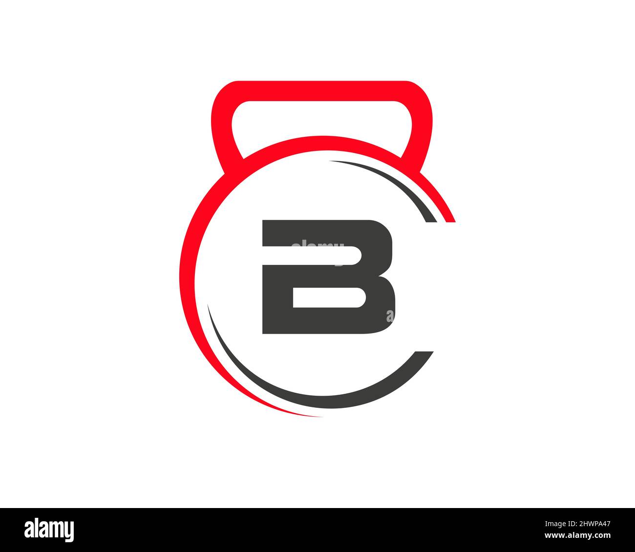 Fitness logo with B letter concept. Gym logo with B letter vector ...