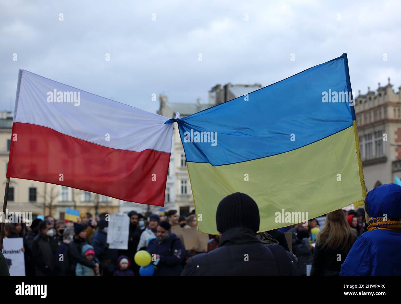 Ukraine poland flag hi-res stock photography and images - Alamy