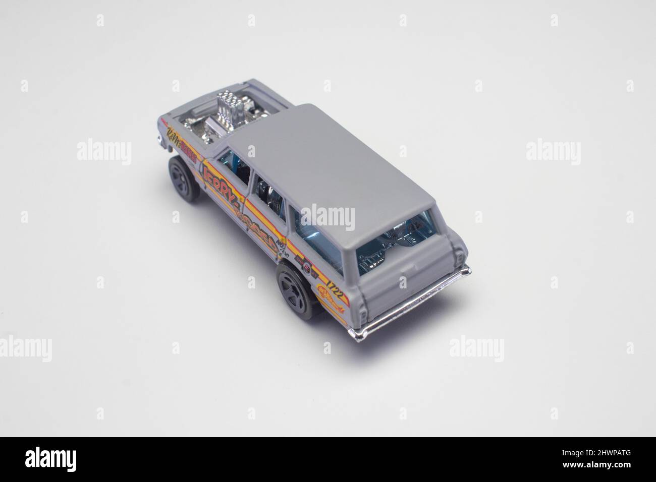 Wagon diecast toy car with visible engine Stock Photo - Alamy