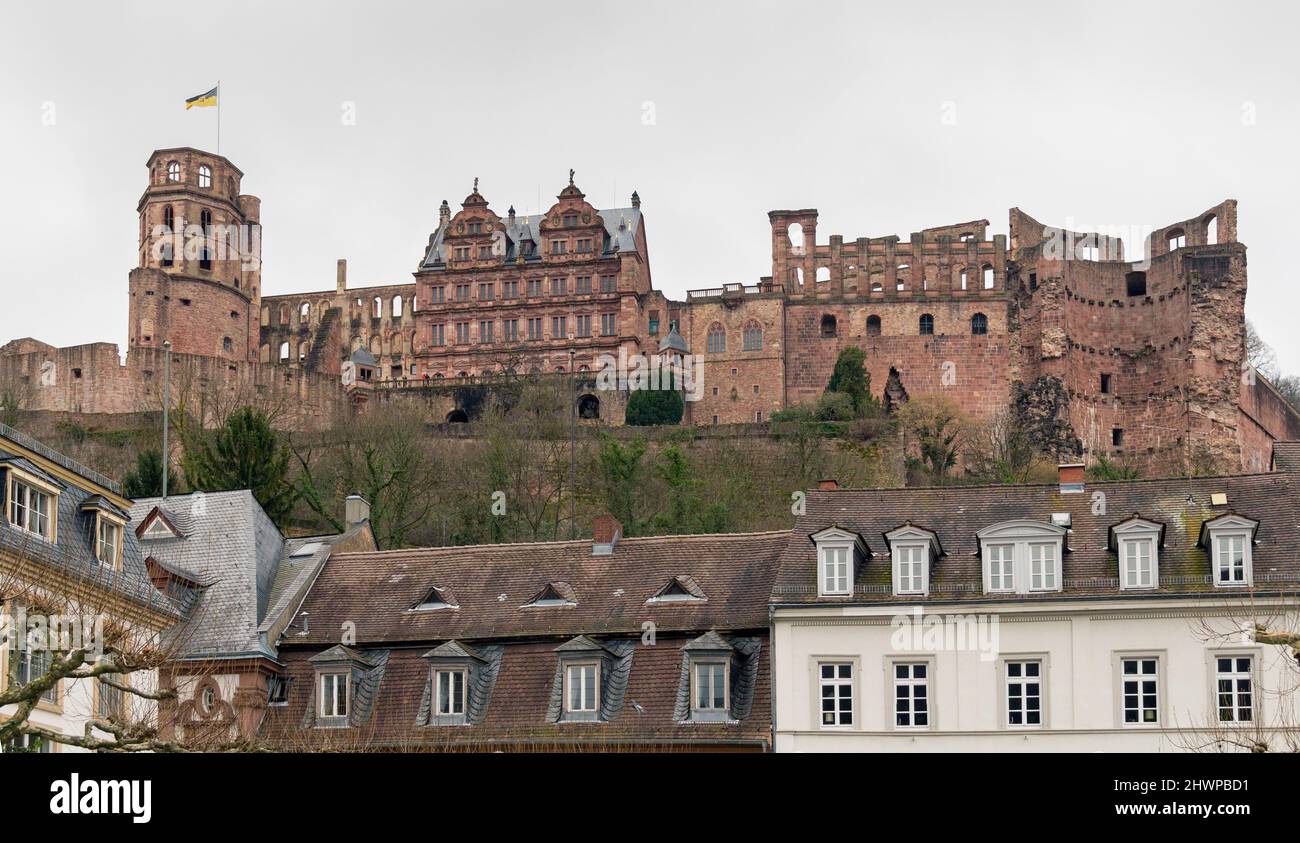 Impression of Heidelberg Castle in Germany at winter time Stock Photo ...