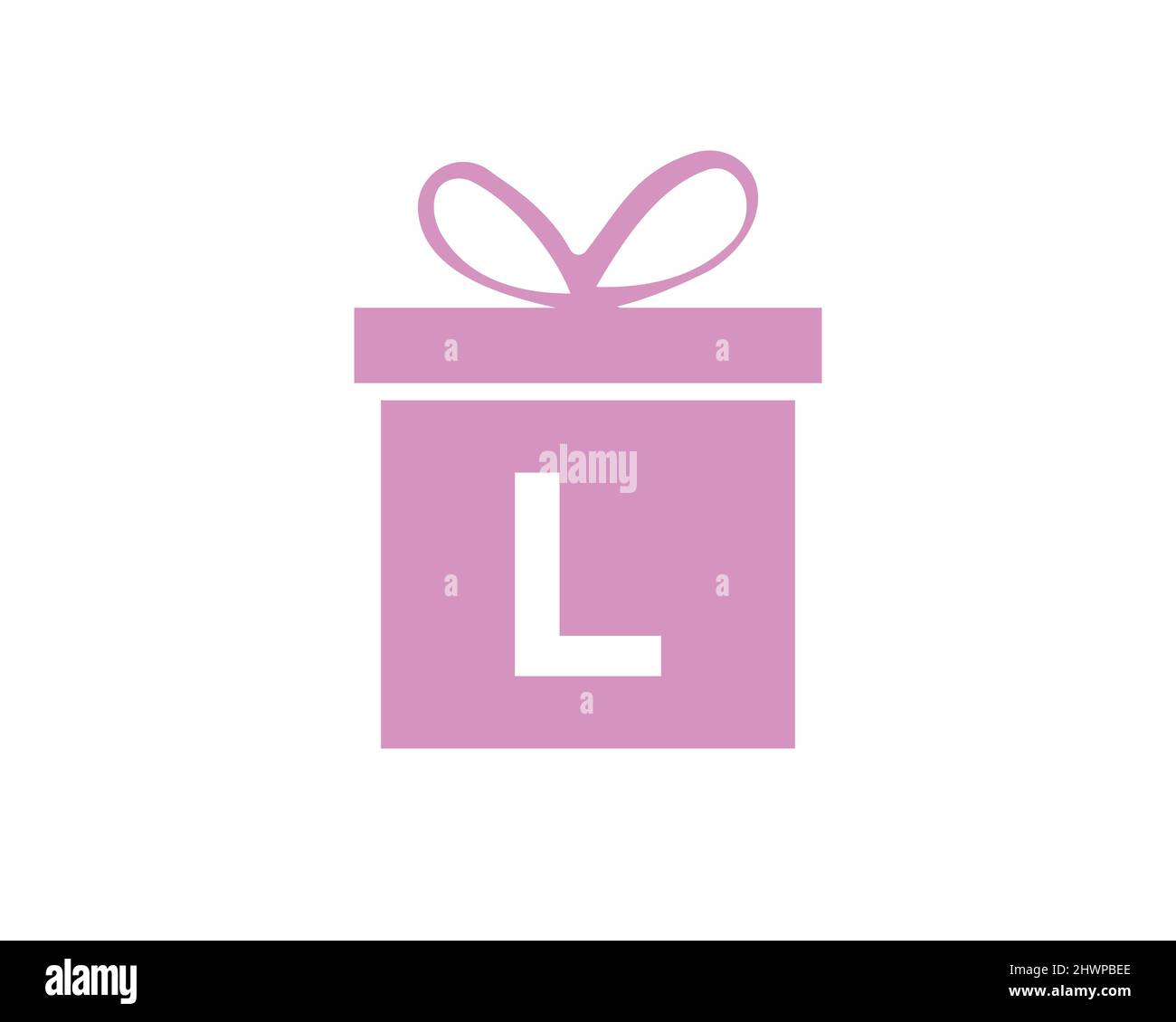 Letter L Gift Box Shape Logo. Colorful Gift Logo Template On L Letter ...