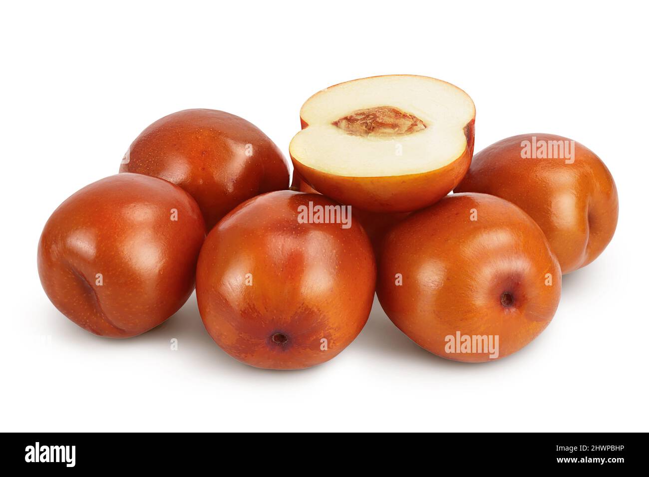 jujube or chinese date isolated on white background with clipping path ...