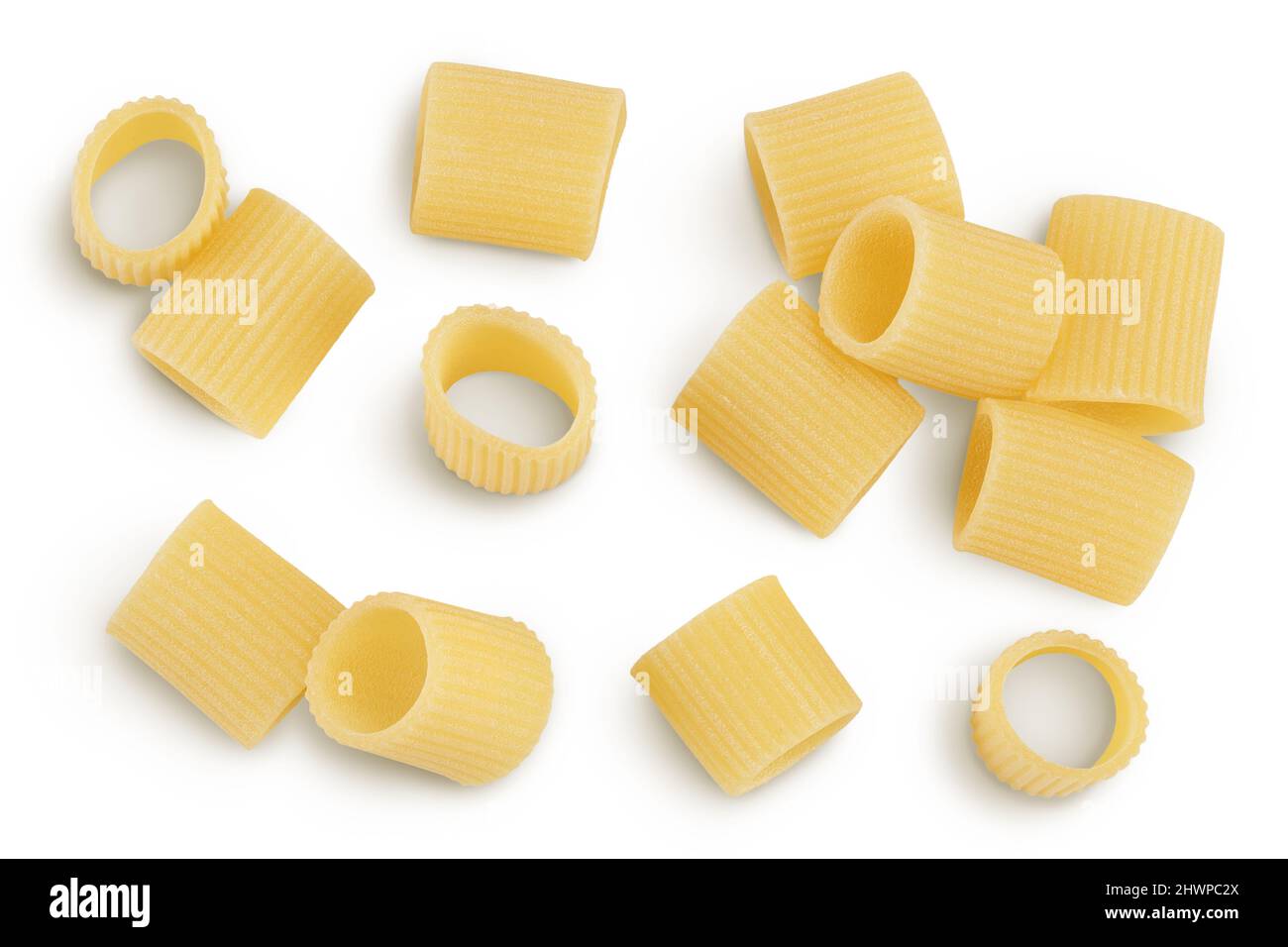 raw italian pasta isolated on white background with clipping path ...