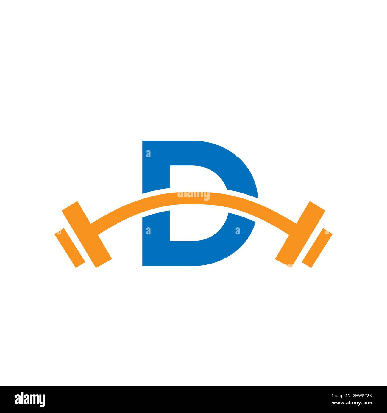 Fitness Gym Logo Design On Letter D Template. Letter D Fitness Club ...