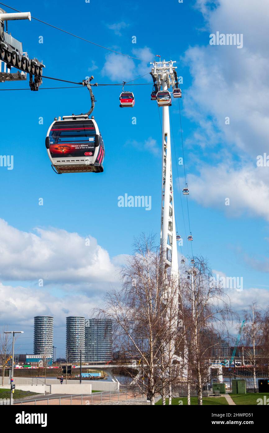 Emirates Air Line cable car Stock Photo - Alamy