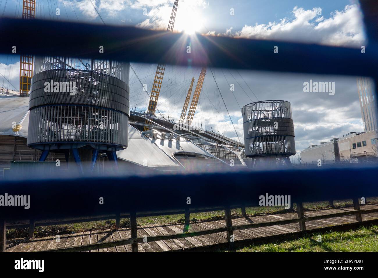 damaged roof the O2 Arena Stock Photo - Alamy