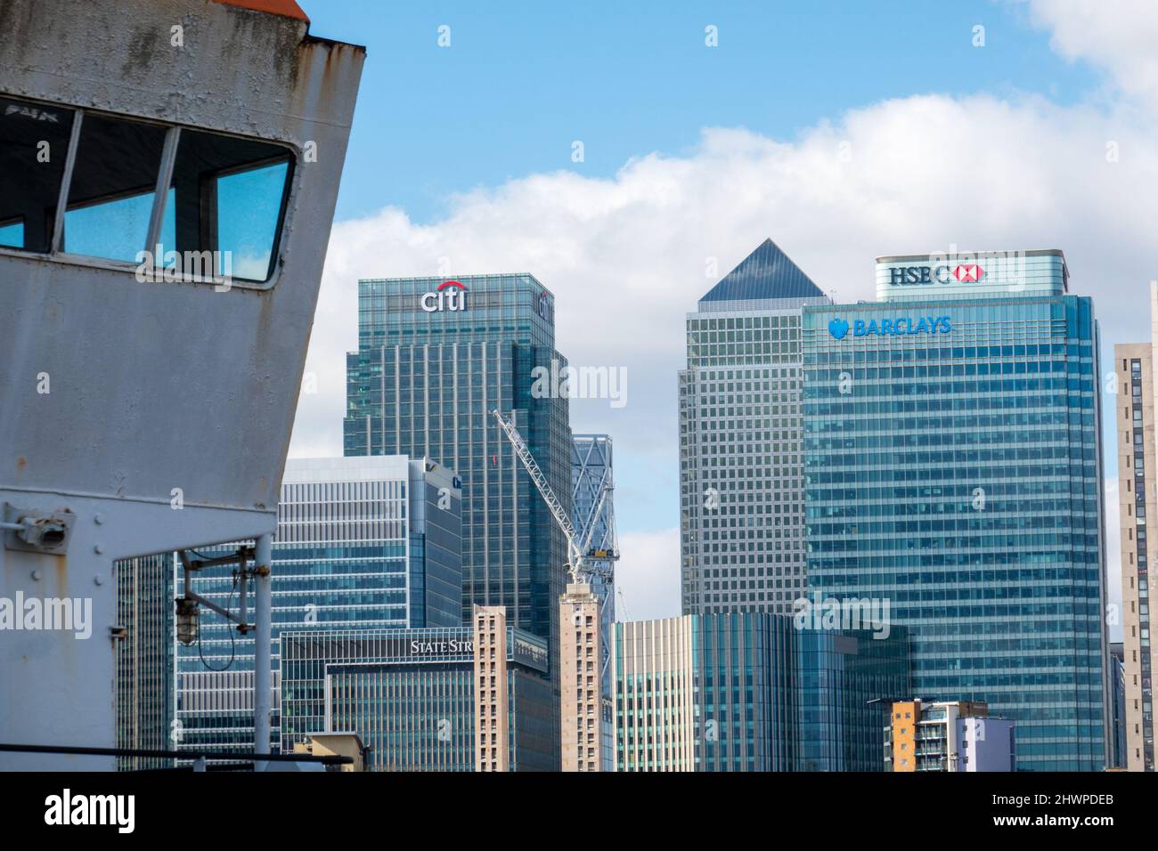 Canary Wharf, Bank Head quarters Stock Photo - Alamy