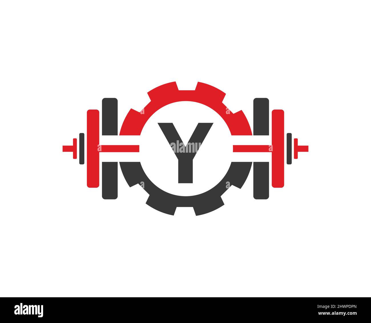 Fitness Gym Logo On Letter Y. Fitness Club Icon With Exercising ...