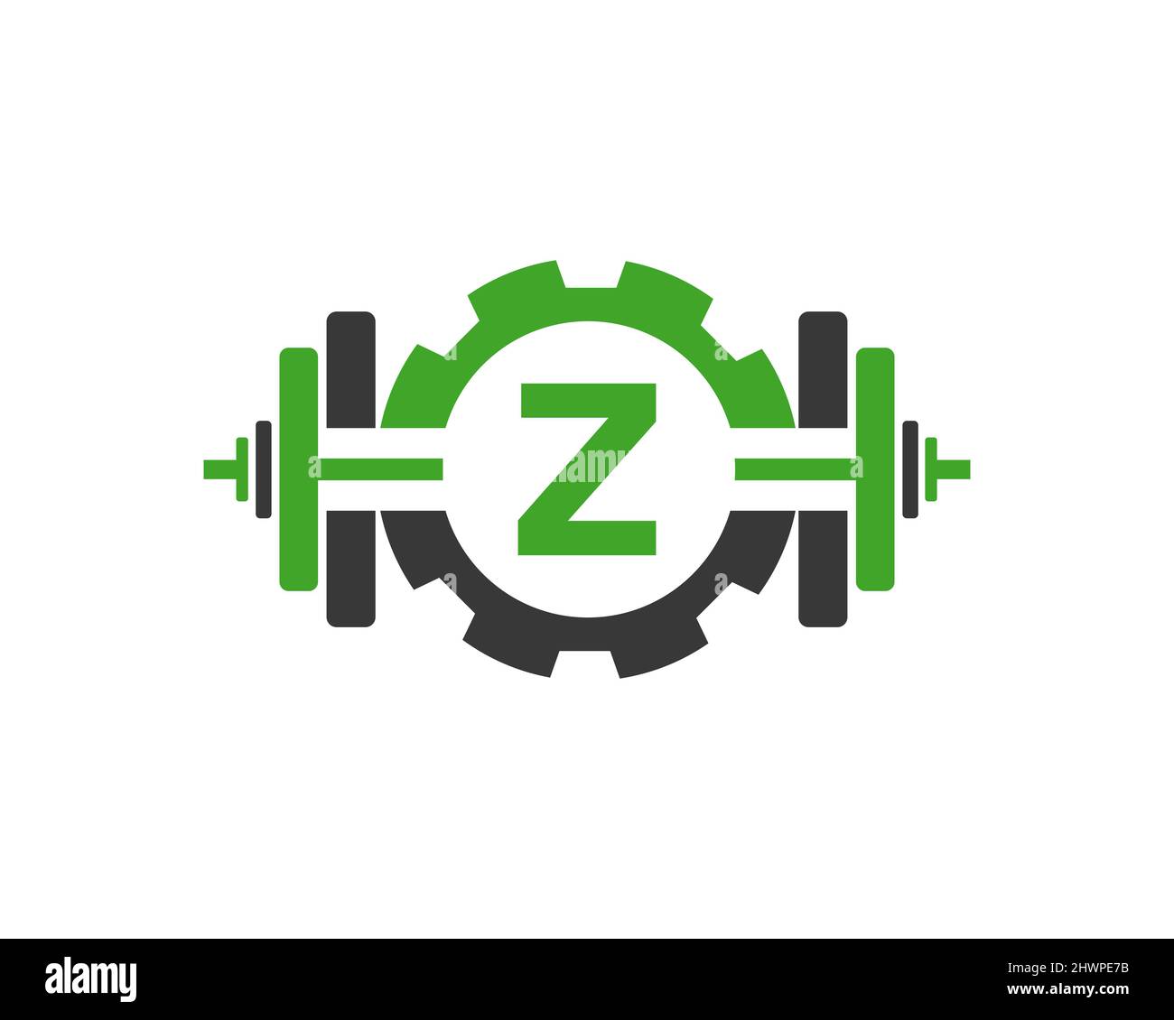 Fitness Gym Logo On Letter Z. Fitness Club Icon With Exercising ...