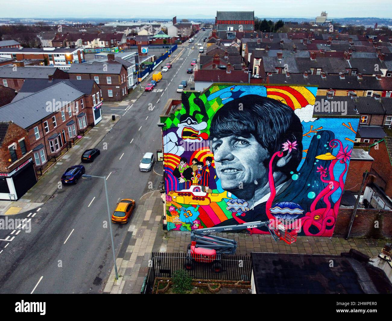 RETRANSMITTING AMENDING LOCATION DETAIL A mural of Ringo Starr ...