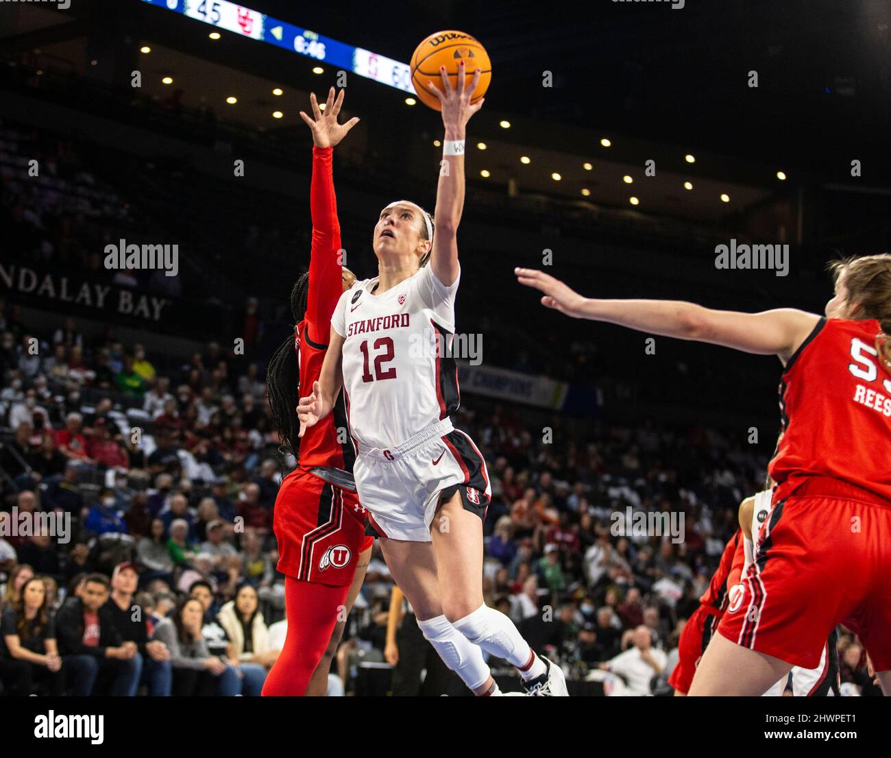 Mar 06 2022 Las Vegas, NV, U.S.A. Stanford guard Lexie Hull (12) drives ...