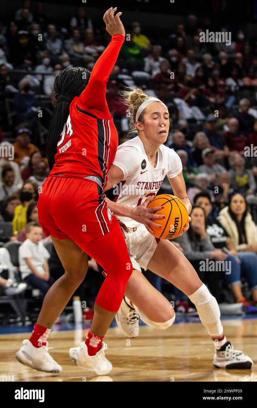 Mar 06 2022 Las Vegas, NV, U.S.A. Stanford guard Lexie Hull (12) drives ...