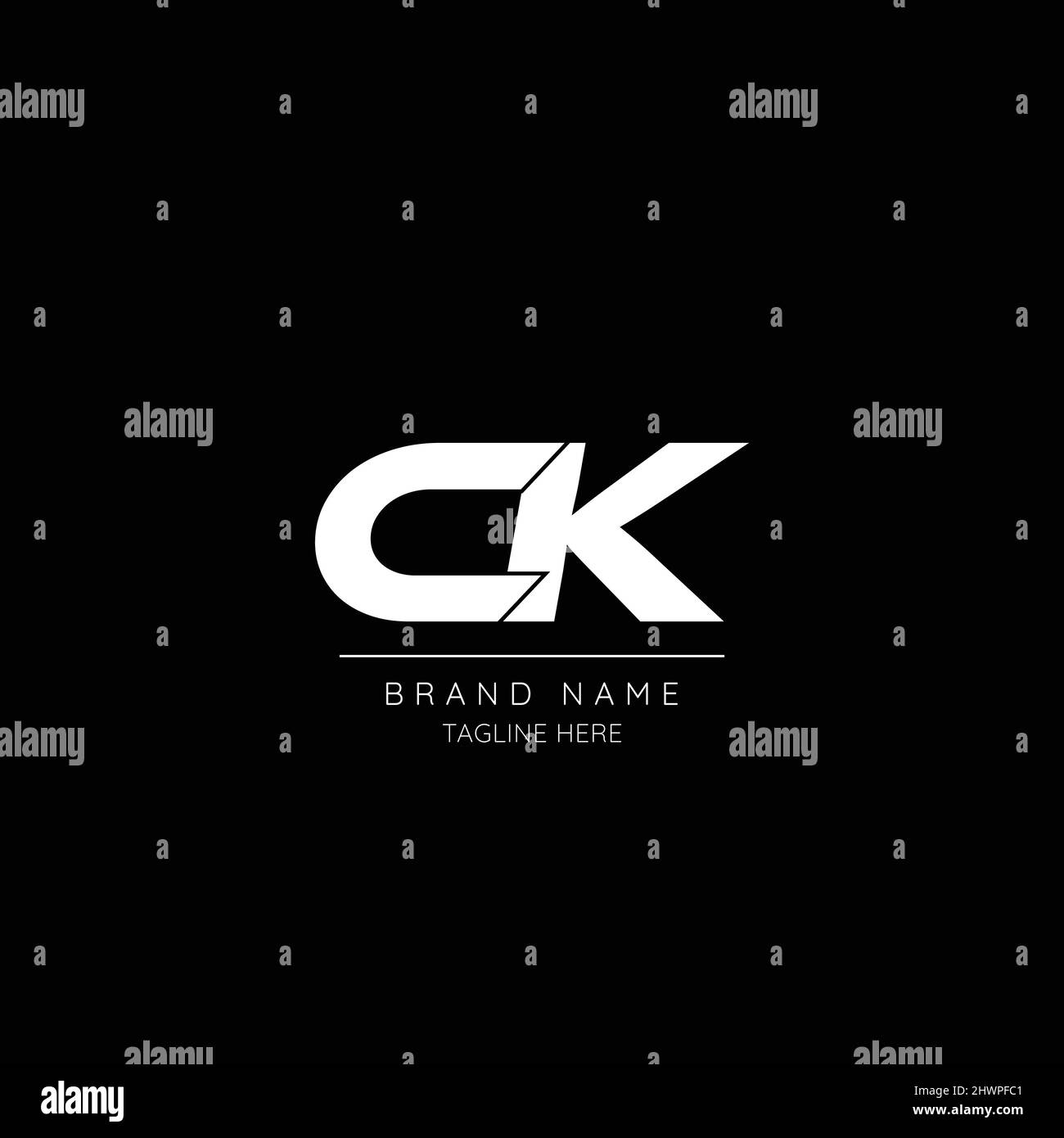 Alphabet initial letter icon logo CK Stock Vector Image & Art - Alamy