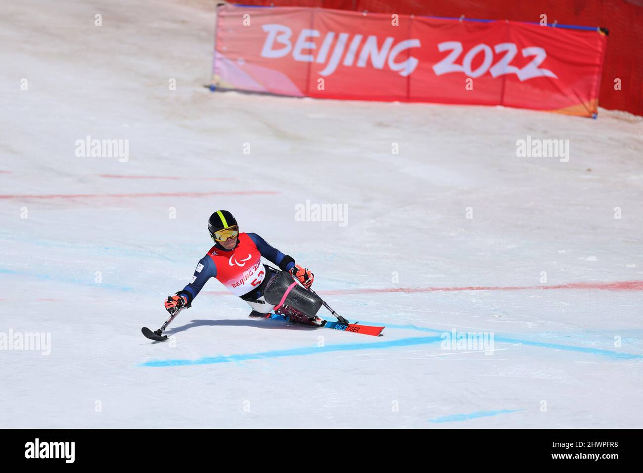 MARCH 6, 2022 - Alpine Skiing : Men's Super-G Sitting during the ...