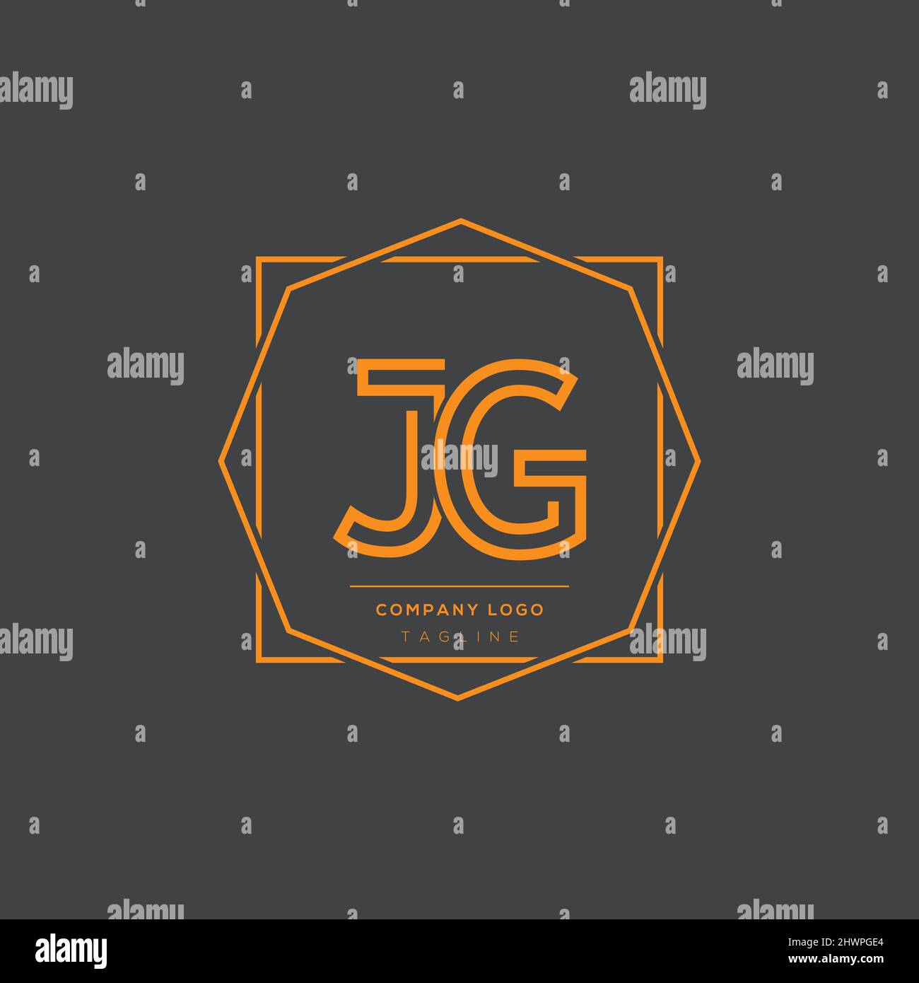 Minimal Luxury JG logo design, initial based vector icon illustrations ...