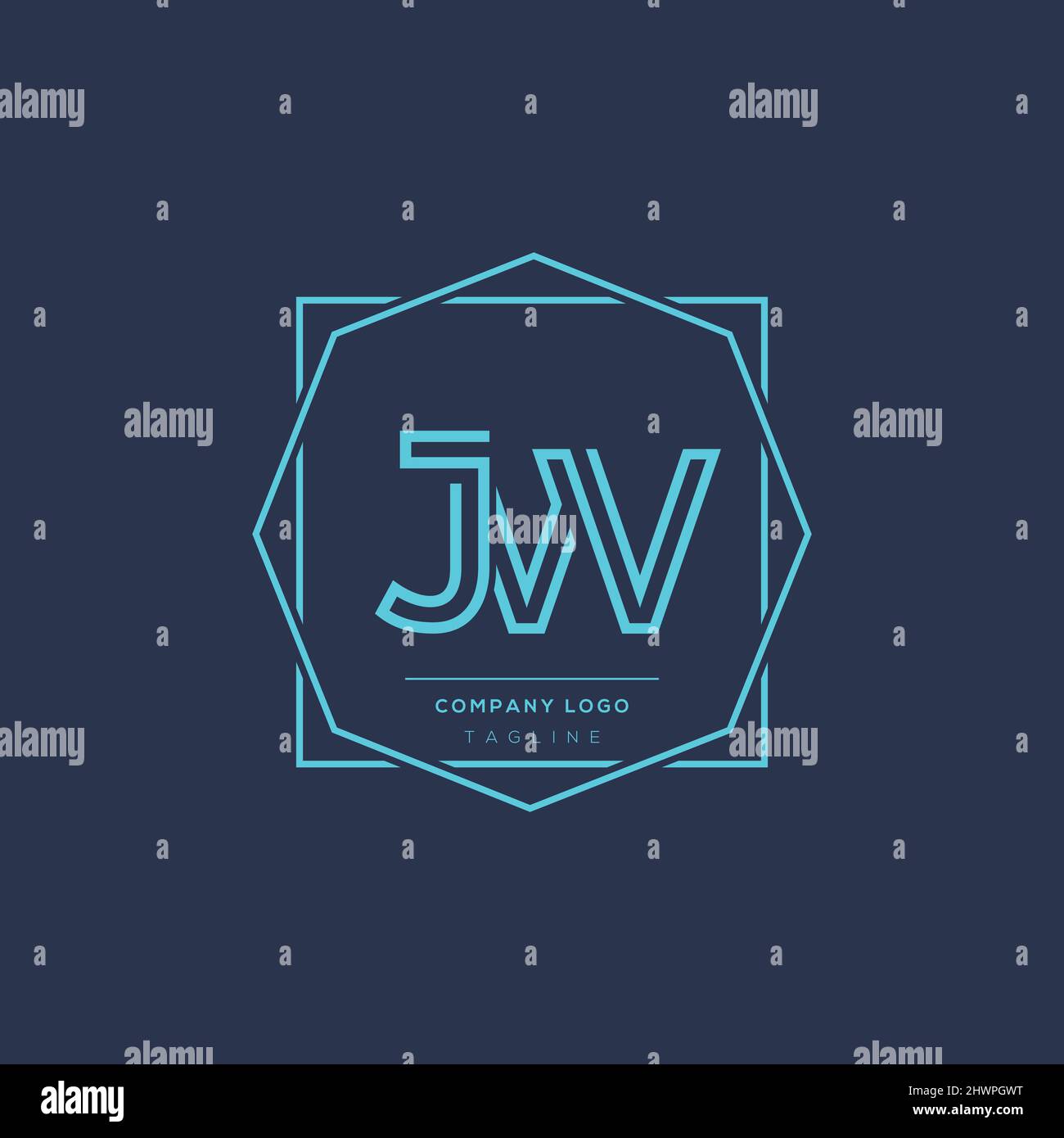 Minimal Luxury JW logo design, initial based vector icon illustrations ...