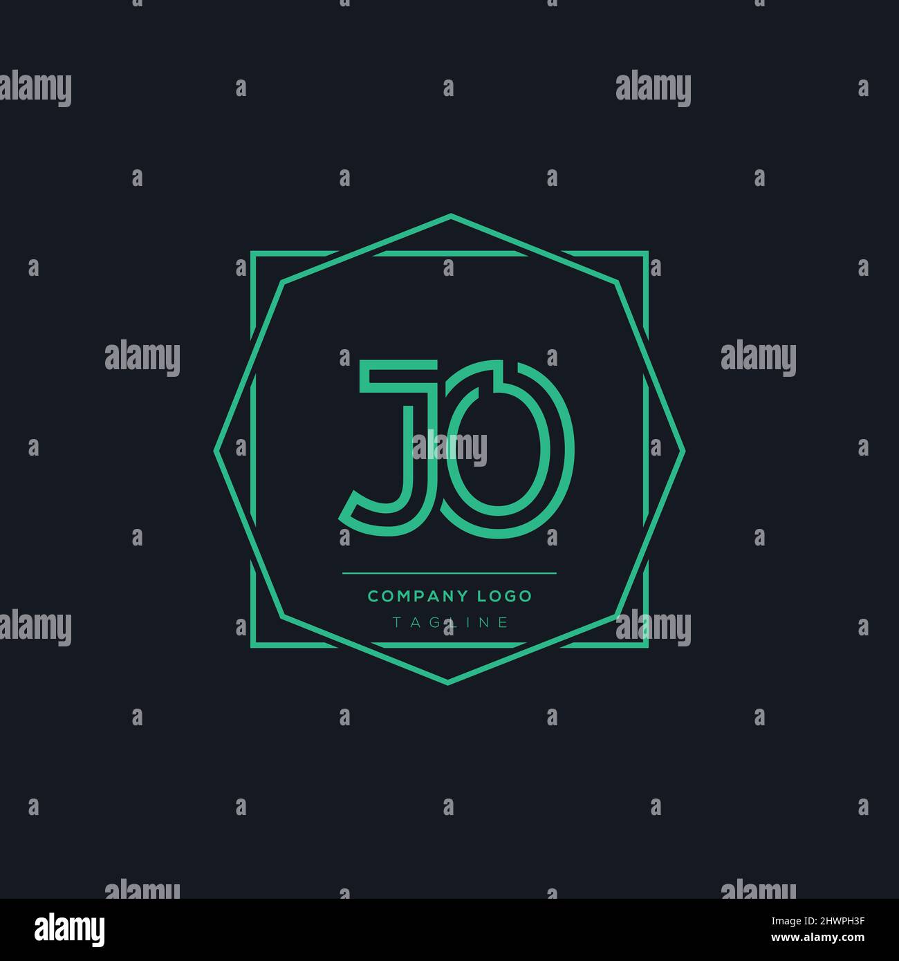 Minimal Luxury JO logo design, initial based vector icon illustrations ...