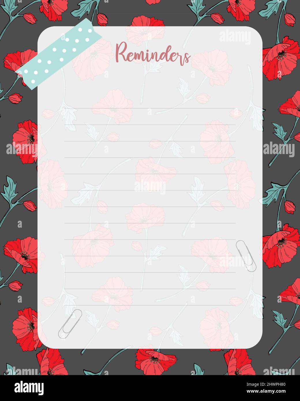 Reminders To do list Planner note-taking planner, collage witch Poppy ...