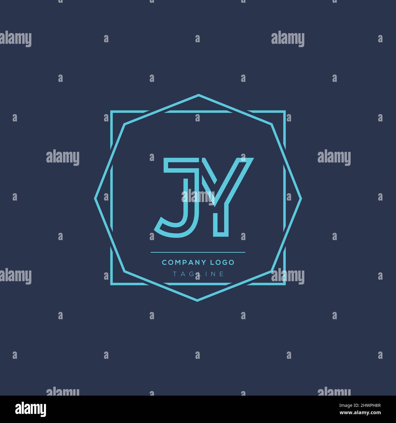 Minimal Luxury JY logo design, initial based vector icon illustrations ...