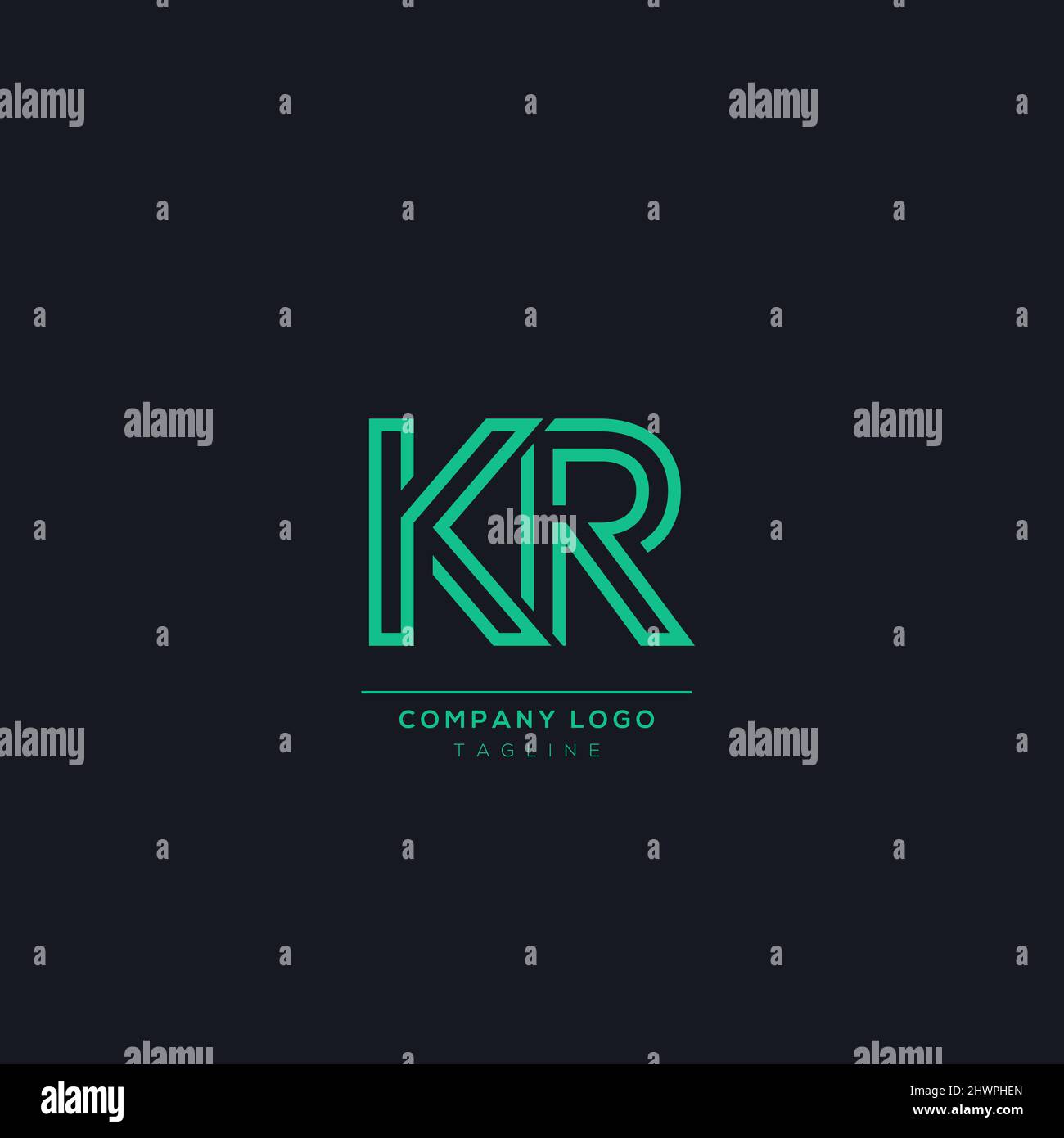 Alphabet letter icon logo KR Stock Vector Image & Art - Alamy