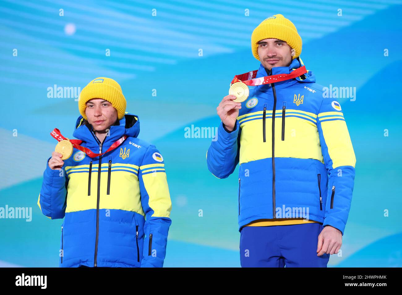 Zhangjiakou, Hebei, China. 6th Mar, 2022. Oksana Shyshkova & guide ...