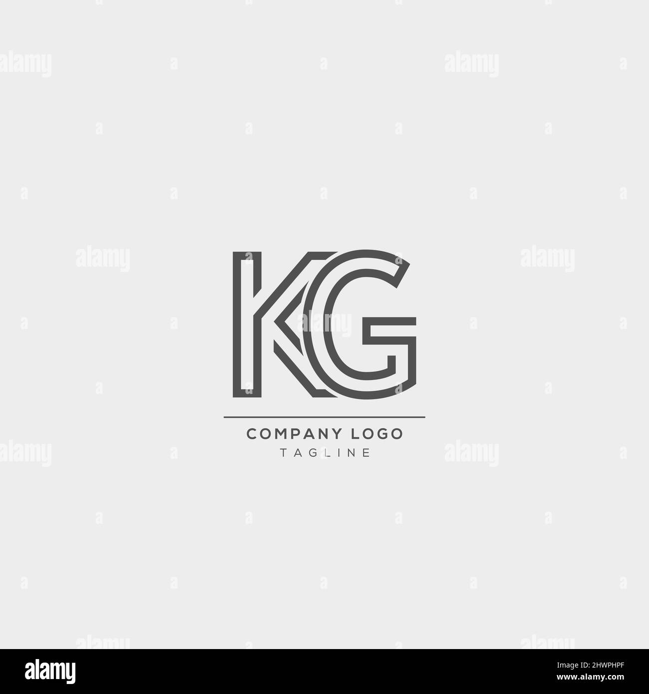 Alphabet letter icon logo KG Stock Vector Image & Art - Alamy