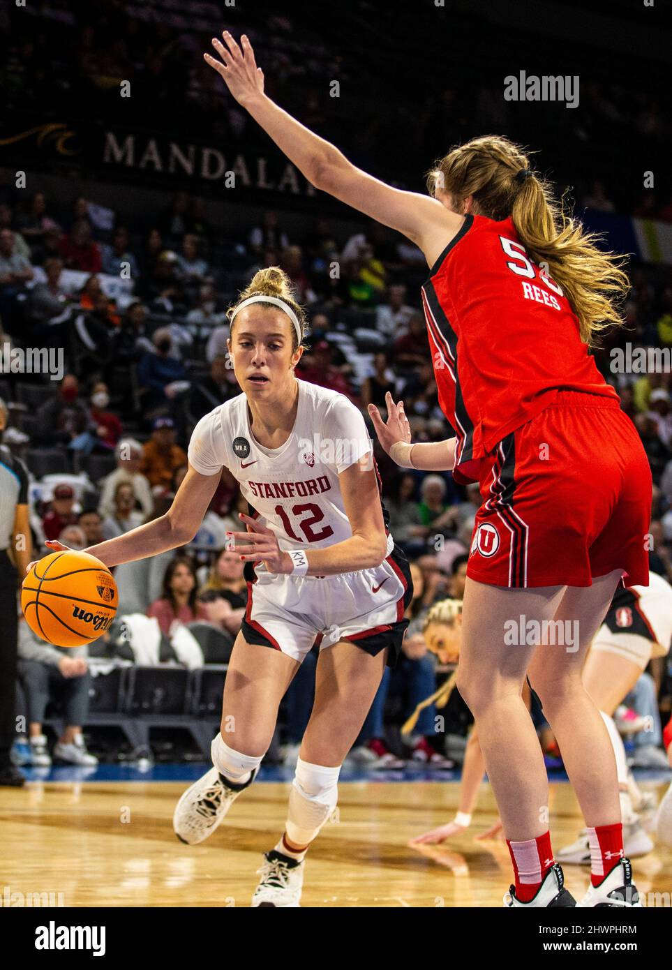 Mar 06 2022 Las Vegas, NV, U.S.A. Stanford guard Lexie Hull (12) brings ...